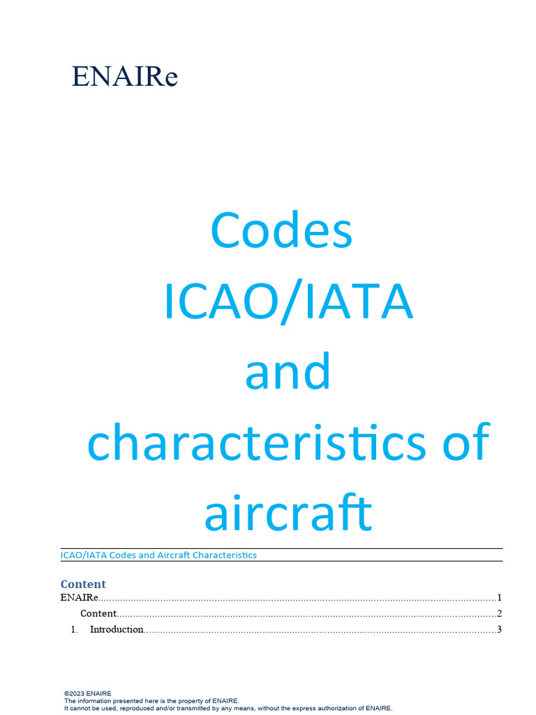 ICAO IATA and Aircraft Codes | PDF | Aviation