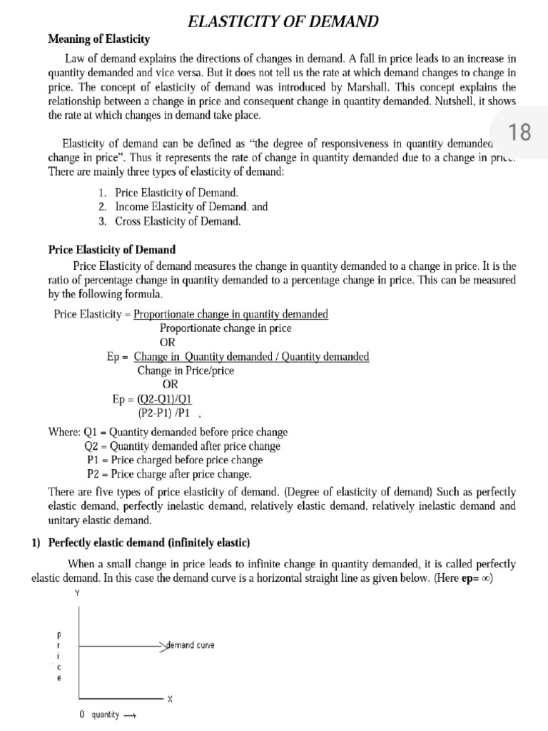 Elasticity of Demand | PDF