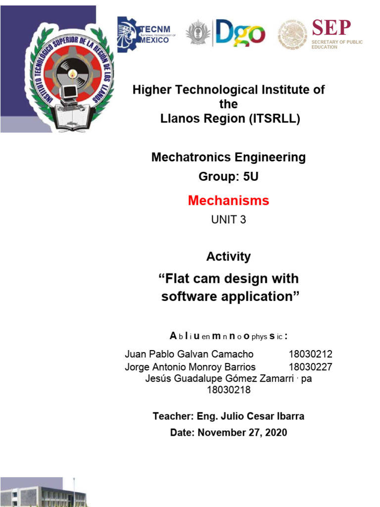 Flat Cam Design and Motion Study | PDF | Machines | Extrusion