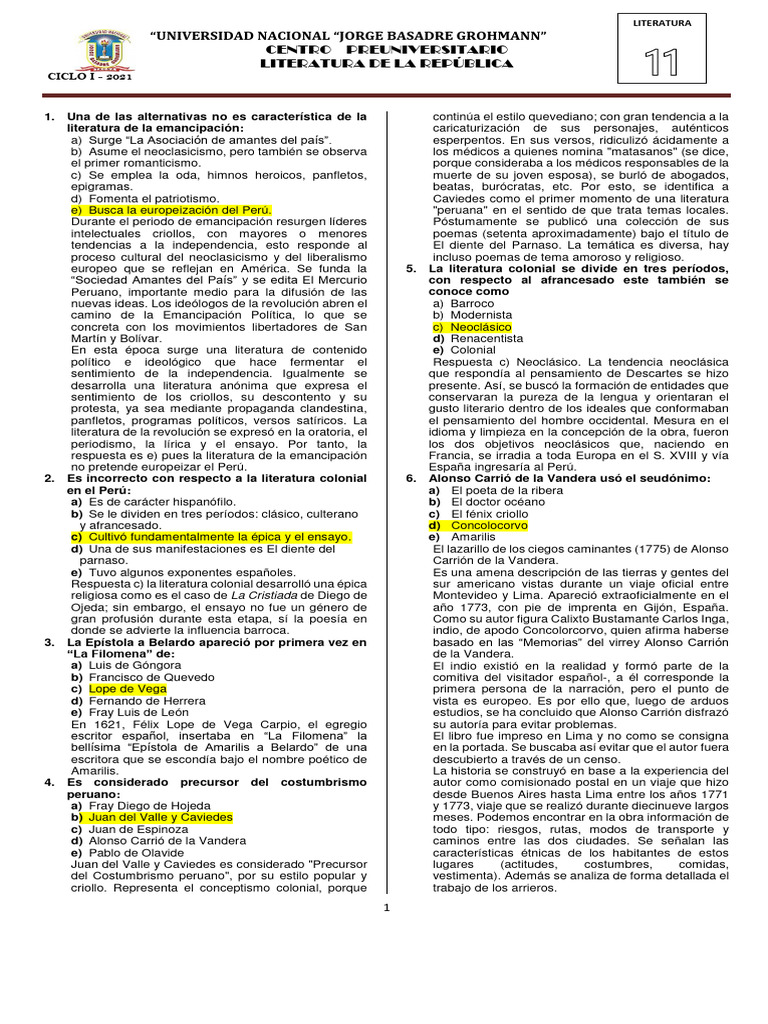 Pract. 11 - Literatura Con Claves | PDF