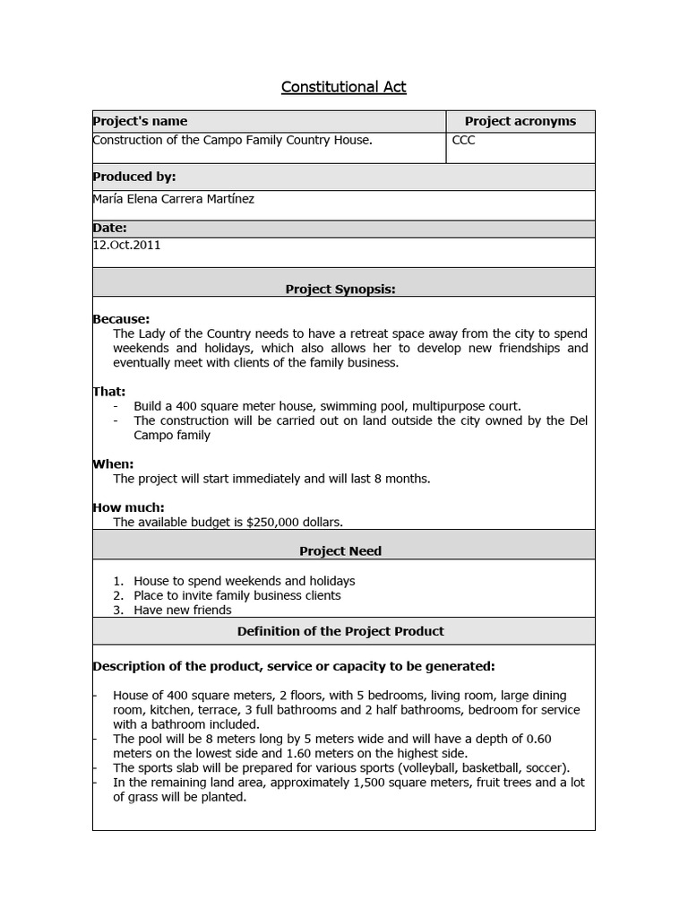 Construction Certificate of Casa de Campo | PDF | Room