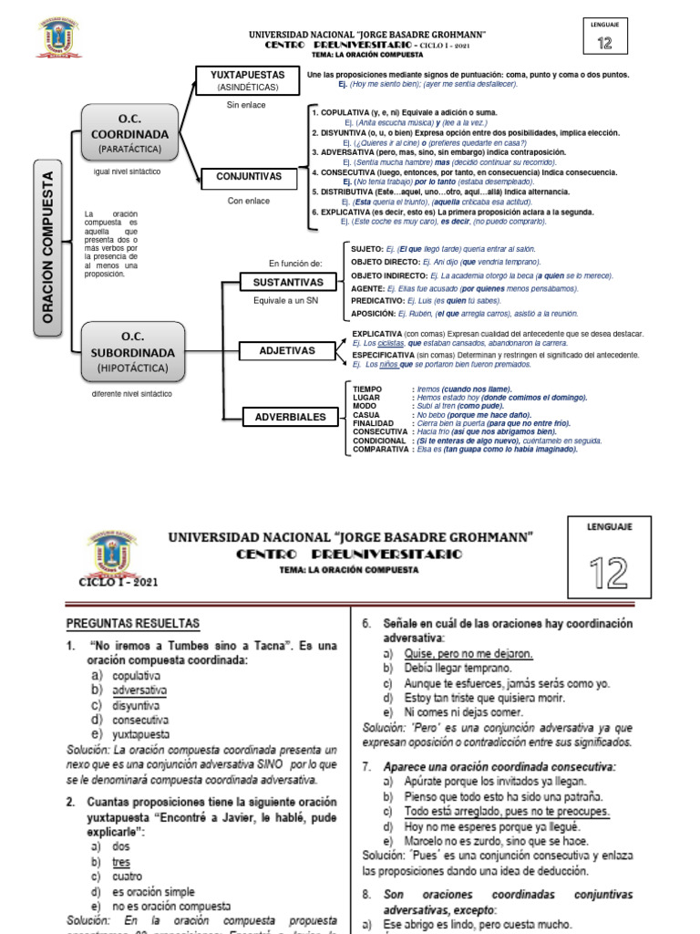 Práct. 12 - Lenguaje | PDF | Oración (Lingüística) | Semiótica