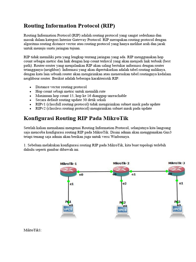 Materi Routing Information Protocol | PDF | Metode & Bahan Ajar