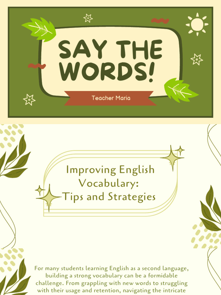 Let's Say The Words! HOMONYMS | PDF | Vocabulary | Semantics