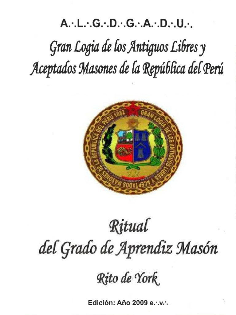 Ritual Del Grado de Aprendiz Masón | PDF