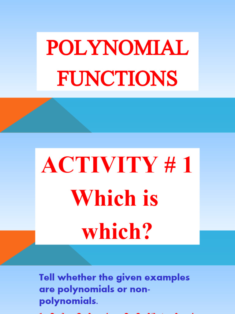 1 Polynomial Functions | PDF | Language Arts & Discipline | Teaching ...