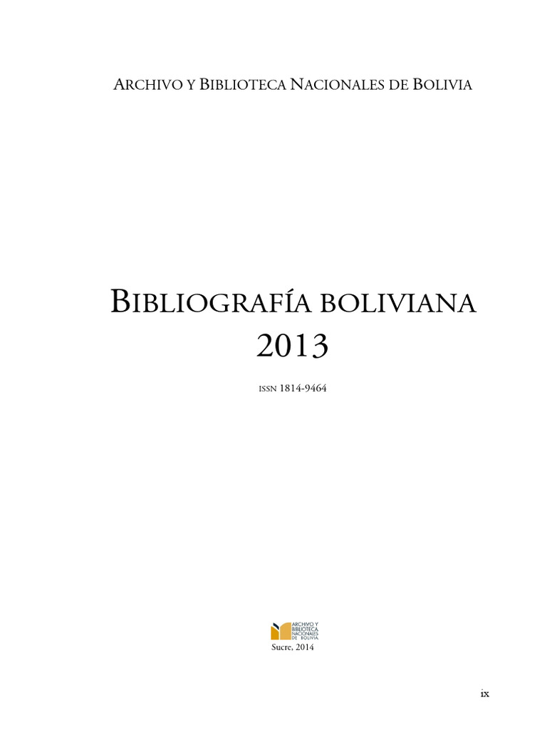 Biblio Graf I A Bolivian A 2013 | PDF | Bolivia