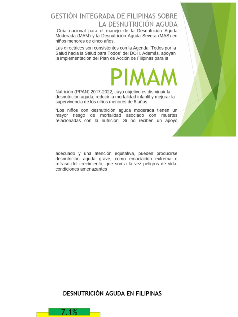 PIMAM | PDF | Desnutrición | Alimentos