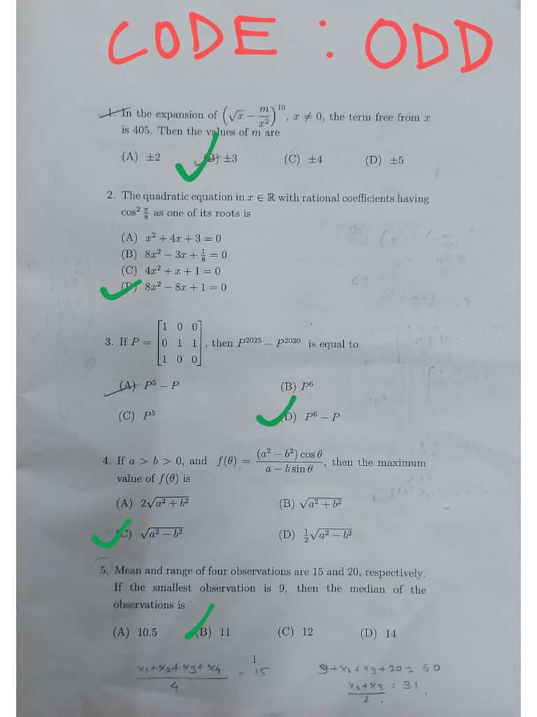 ISI - MSQMS'24 - Qs Paper & Solution | PDF | Teaching Methods & Materials