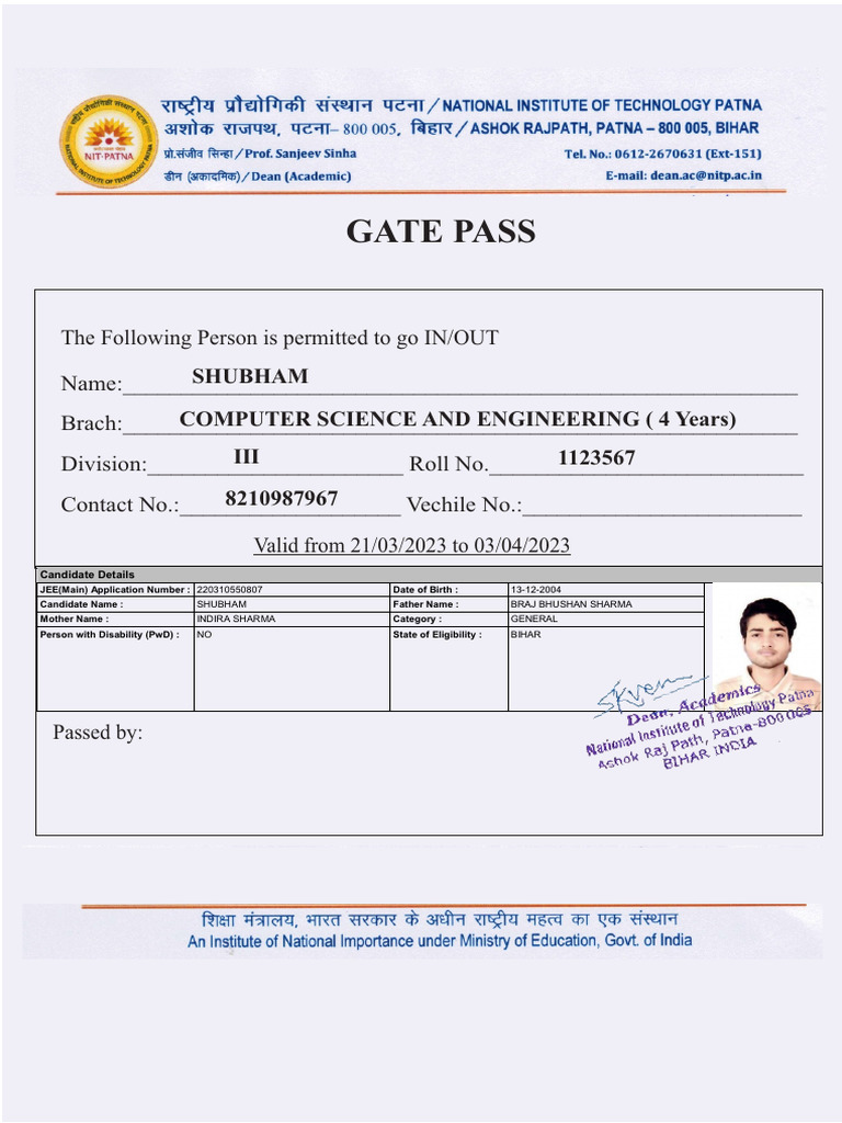 Gate Pass 0001 | PDF | Career And Technical Education | Qualifications