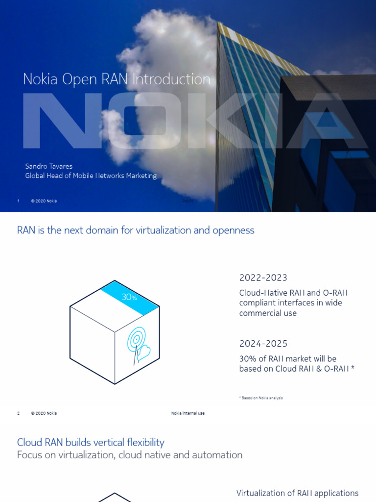 Open RAN Panel Session 1 ONF Nokia Mavenir Parallel Wireless | PDF | Cloud Computing | Nokia