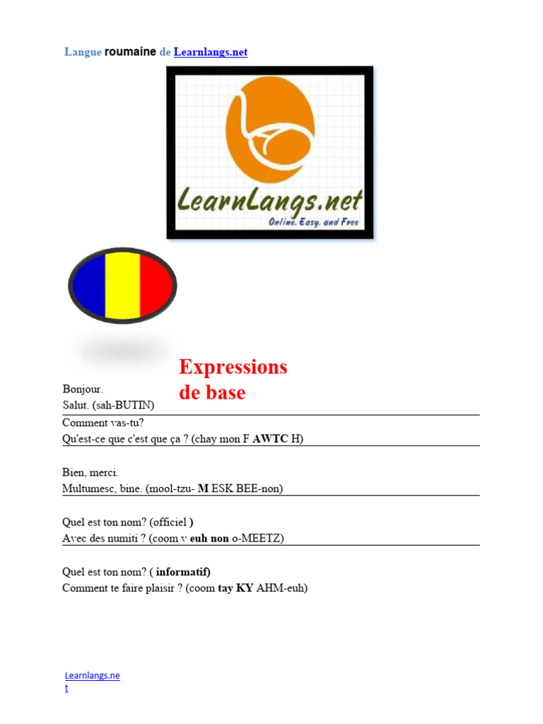 Roumain | PDF | Arts du langage et discipline