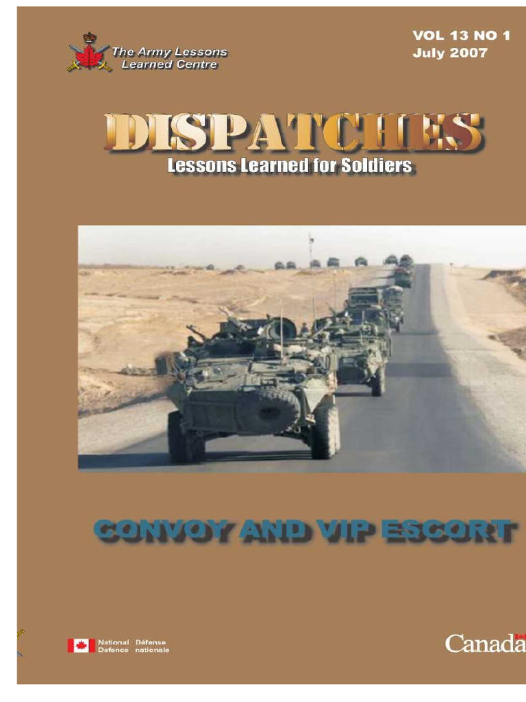 Vol13 1 Convoy y Escolta | PDF | Dispositivo explosivo improvisado | Francotirador