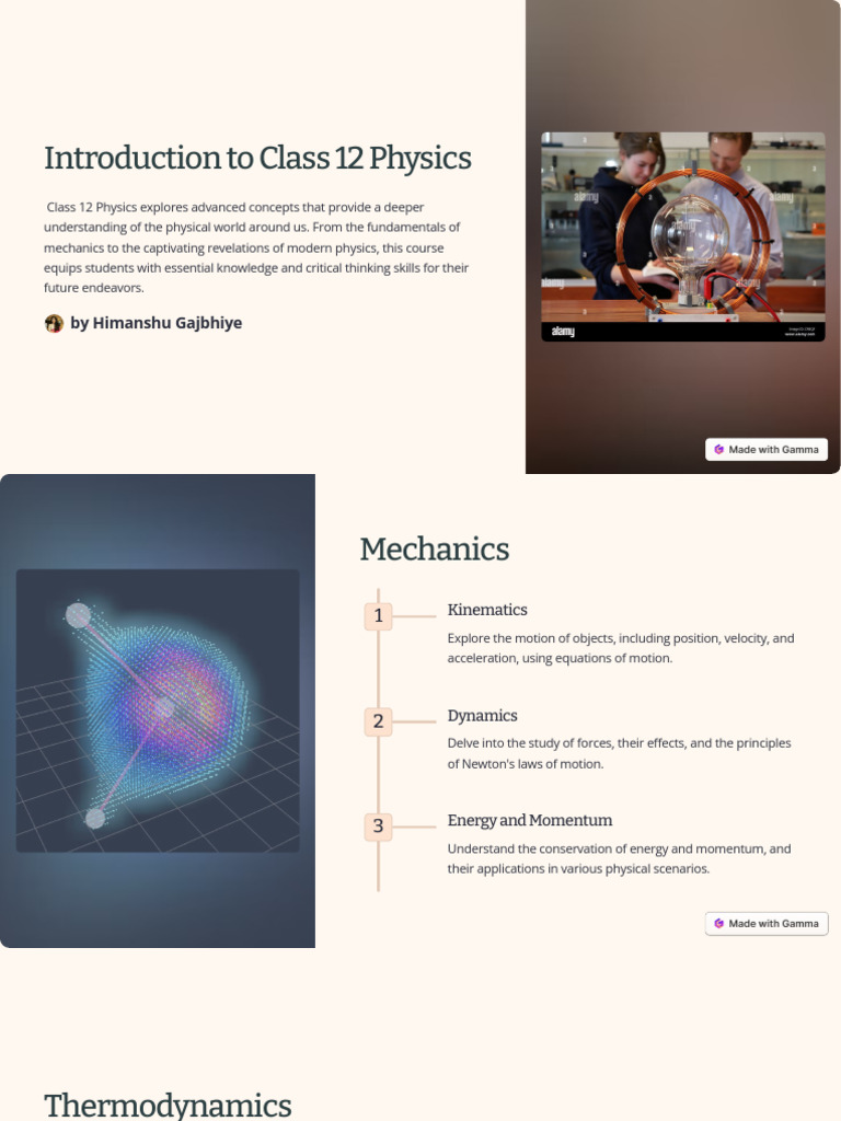 Introduction To Class 12 Physics | PDF | Physics | Classical Mechanics