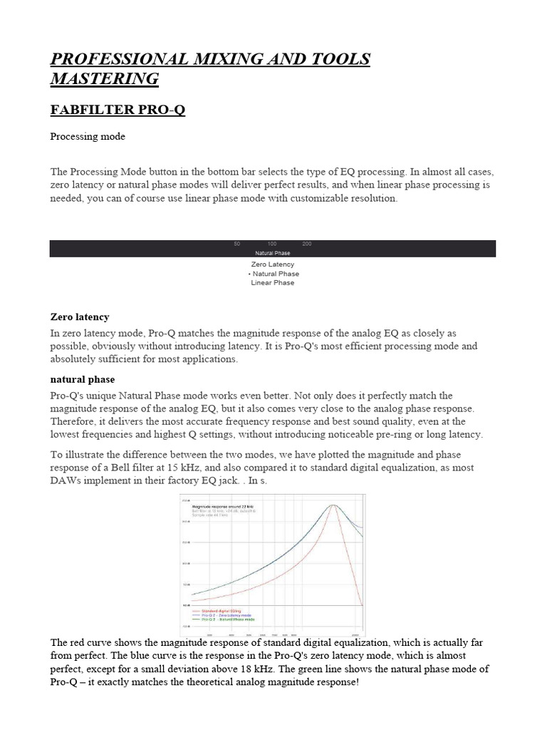 Fab Filter | PDF | Equalization (Audio) | Sampling (Signal Processing)