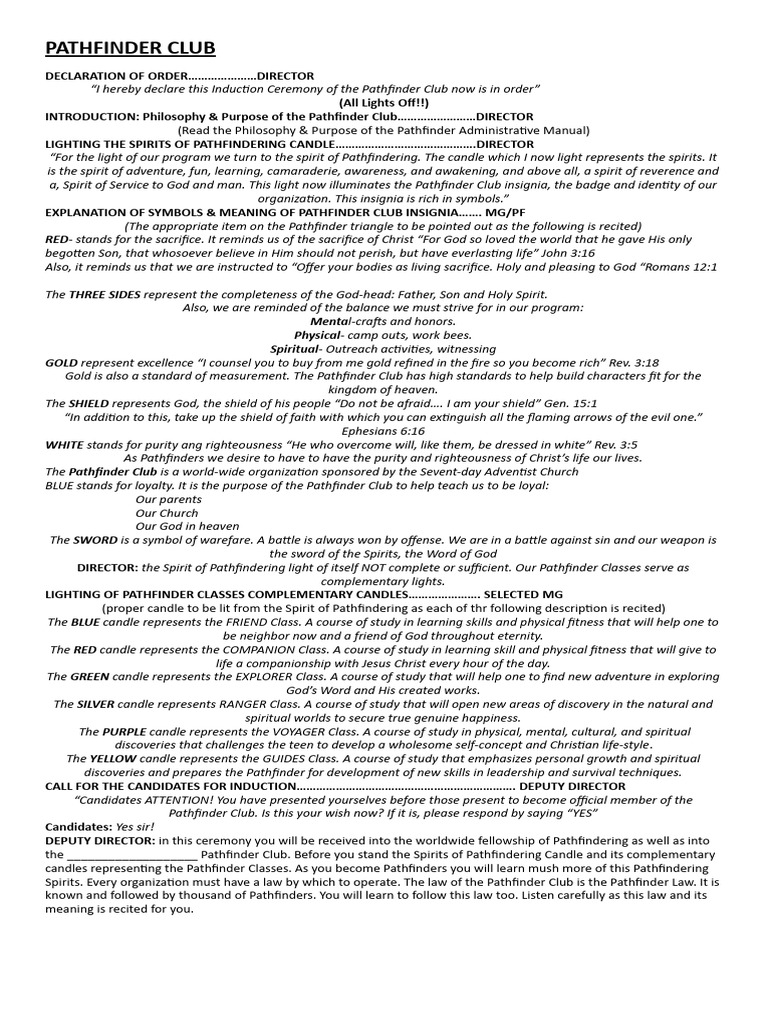 Pathfinder Induction Script | Download Free PDF | Religious Belief And ...