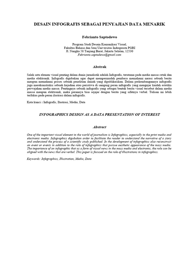 Desain Infografis Sebagai Penyajian Data Menarik Pdf