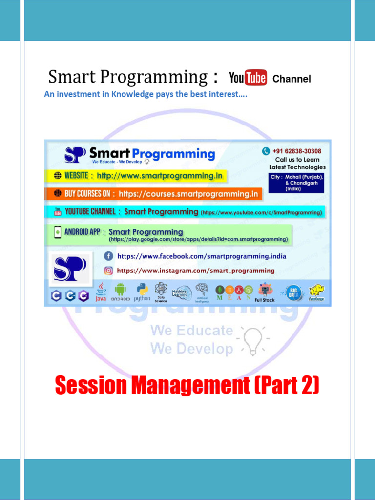 Session Management Using Cookies by Smart Programming Lyst7299 | PDF | Http Cookie | Internet