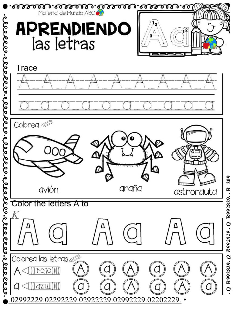 Alphabet Learning Material With Letter Tracing and Coloring Activities ...