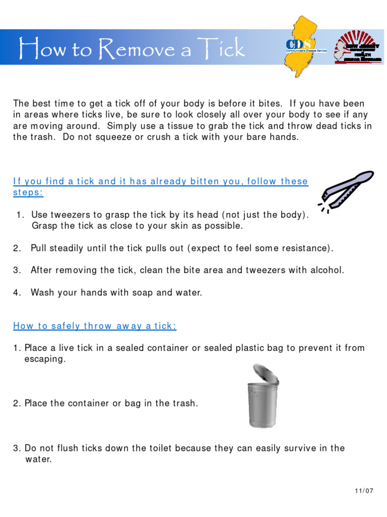 How To Remove Tick | PDF