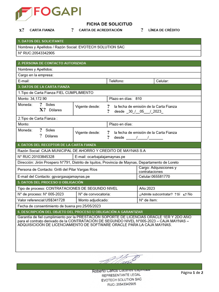 1.ficha de Solicitud | PDF | Documento de identidad