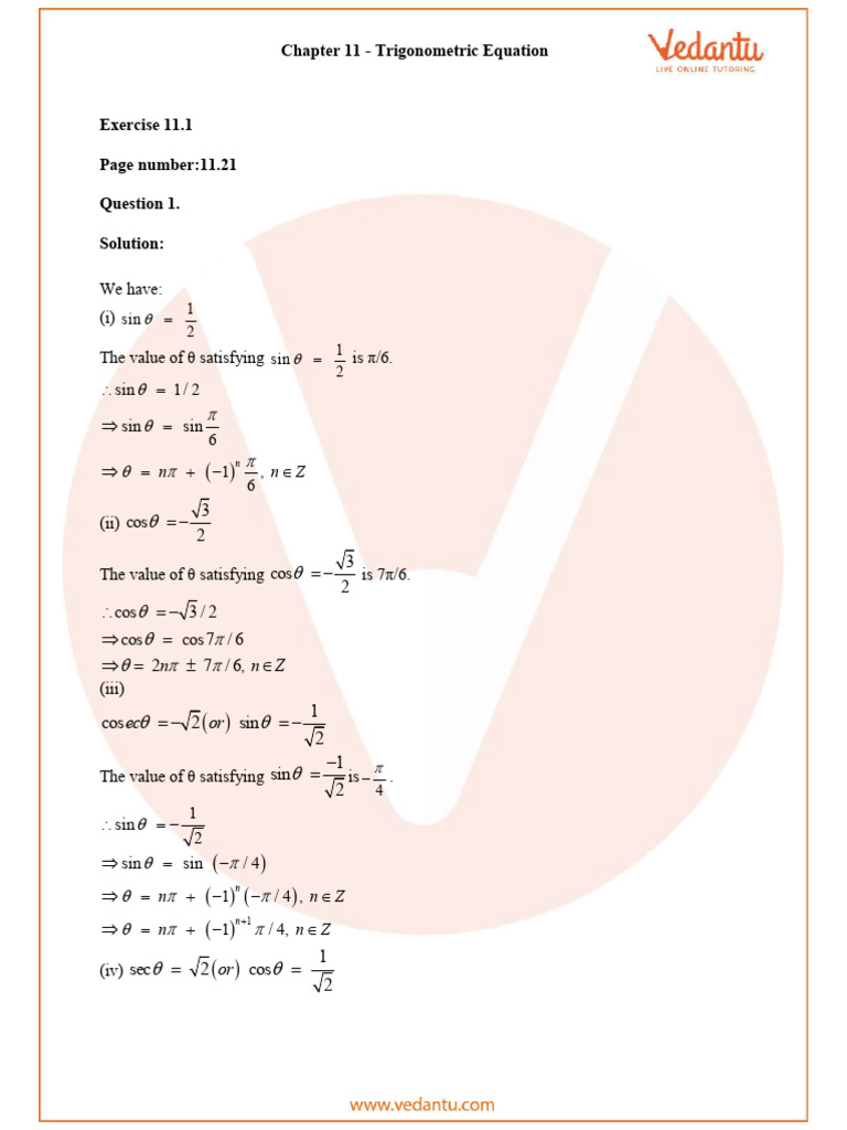 Trigonometry Solutions Guide | PDF | Equations | Elementary Mathematics