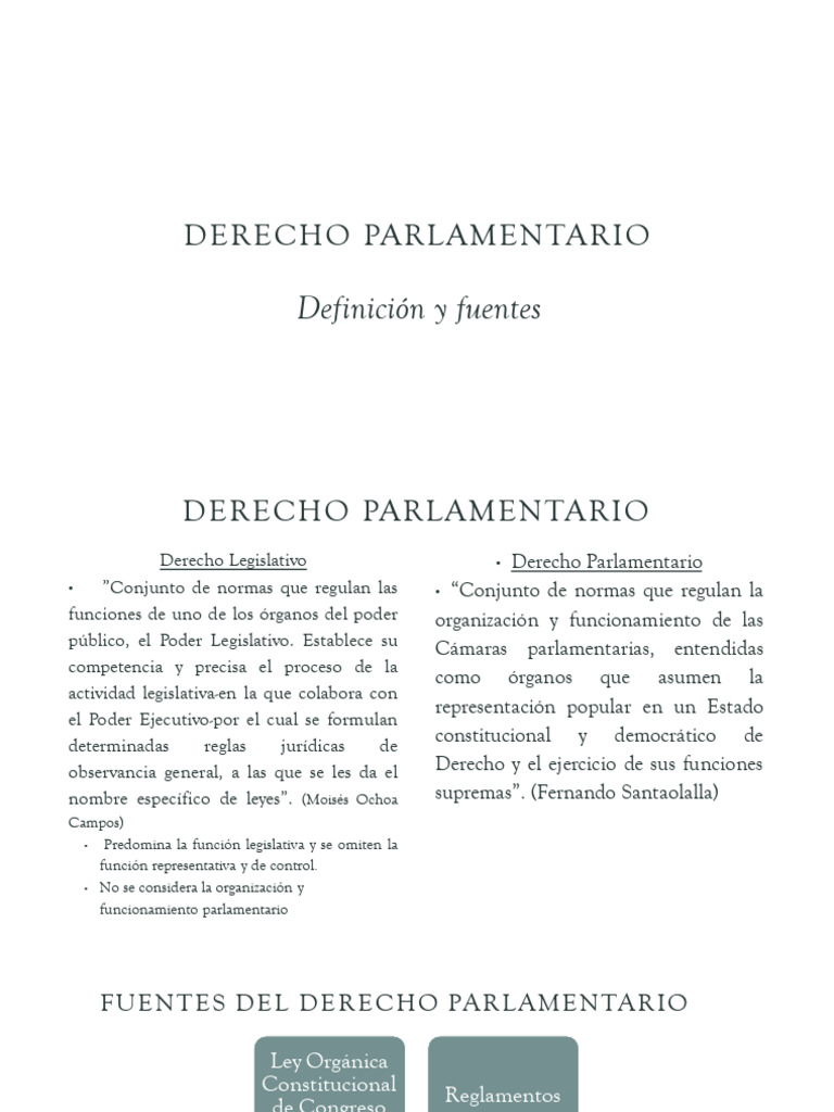 Derecho Parlamentario | PDF | Regulación | Procedimiento parlamentario