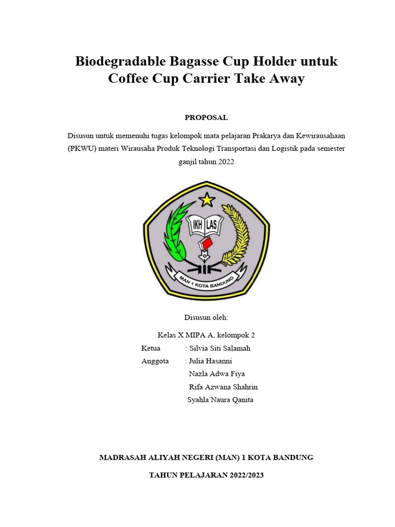 Biodegradable Bagasse Cup Holder Untuk Coffee Cup Carrier Take Away | PDF