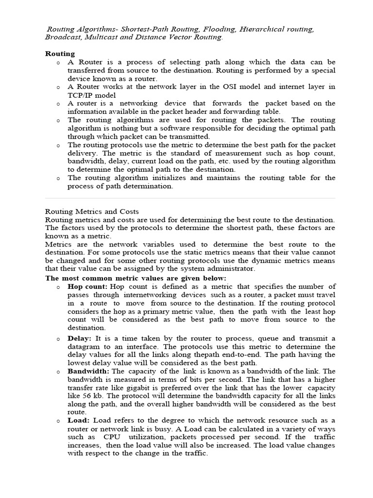 4 Unit-4 | PDF | Routing | Computer Network