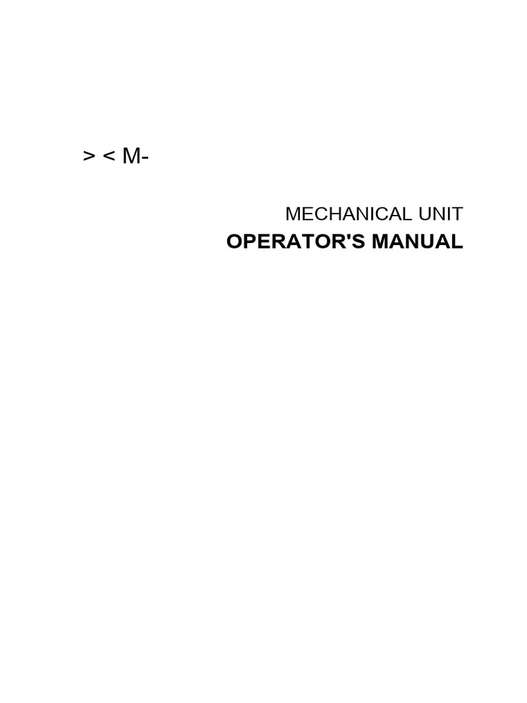 B-83444SP - 01 M900iB - 700 MECHANICAL UNIT OPERATOR'S MANUAL | PDF