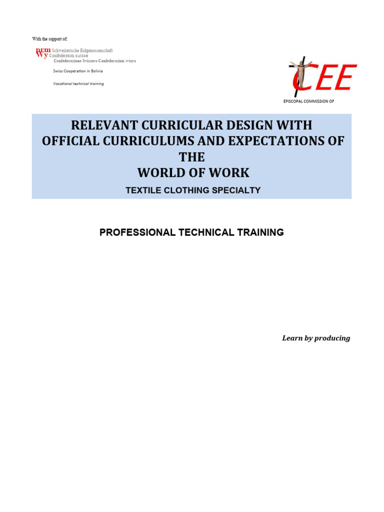 1 Curriculum Design Tight Textile Clothing 1 | PDF | Textiles | Curriculum