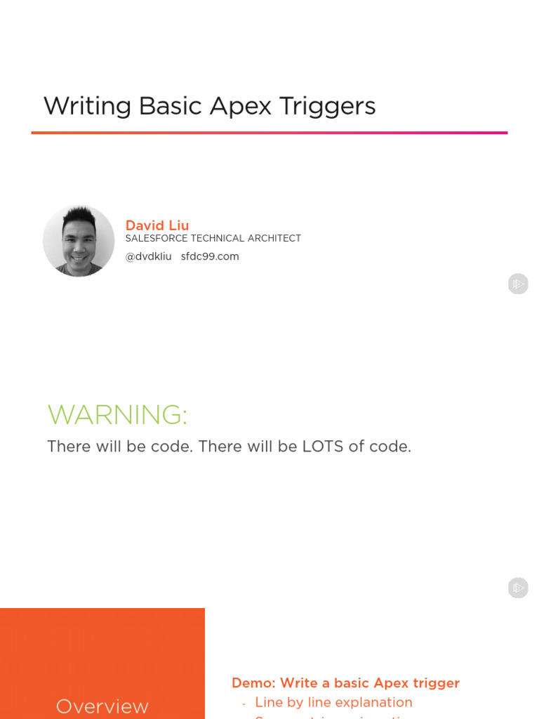 Writing Basic Apex Triggers Guide | PDF | Infinity | Computer Programming