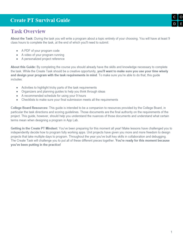 Create PT Survival Guide | PDF | Programming | Computer Program