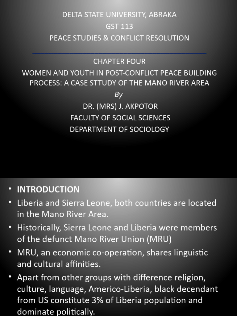 GST 113.04 Women and Youths | PDF | Liberia | Peacebuilding