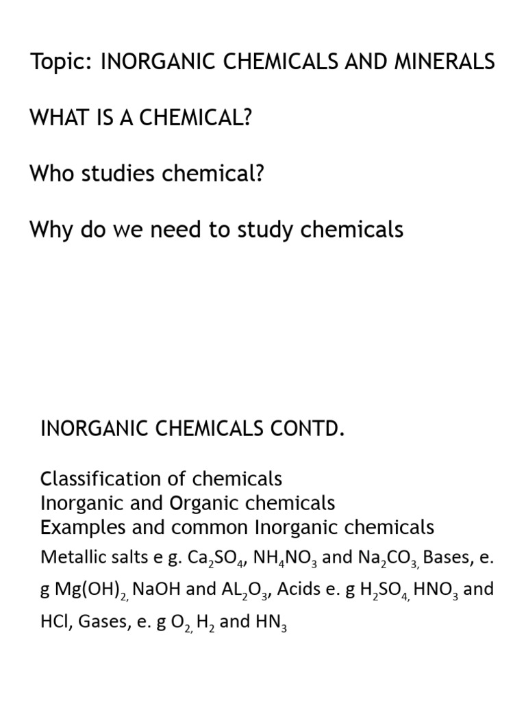 GST 112.07 Inorganic Chemicals | PDF | Minerals | Chlorine
