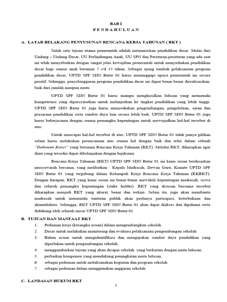 Isi RKT 2022 2023 | PDF