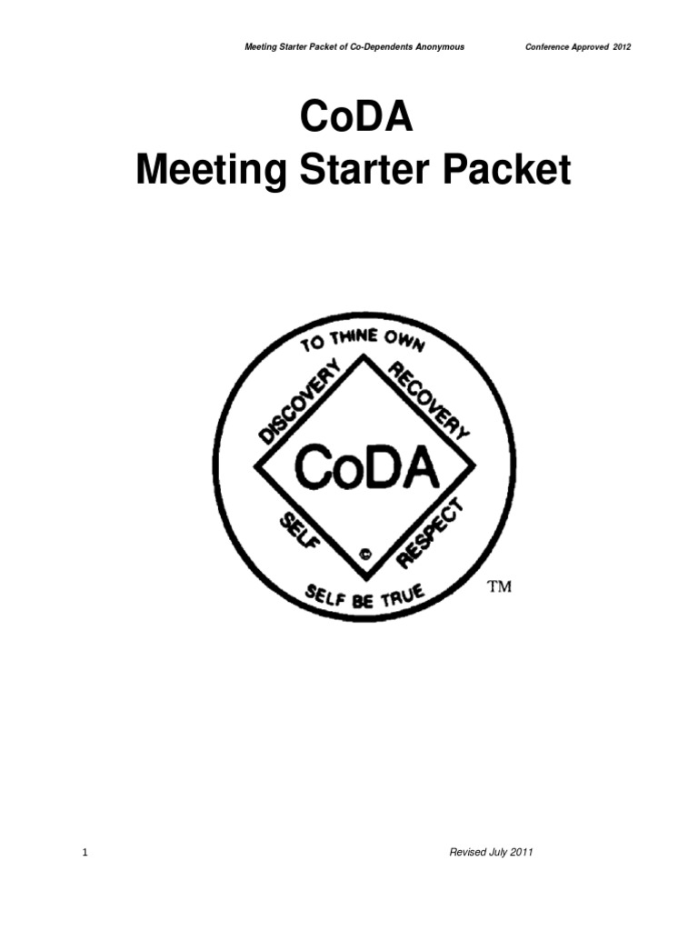 CoDA Meeting Starter Guide 2012 | PDF | Nonprofit Organization | Taxes