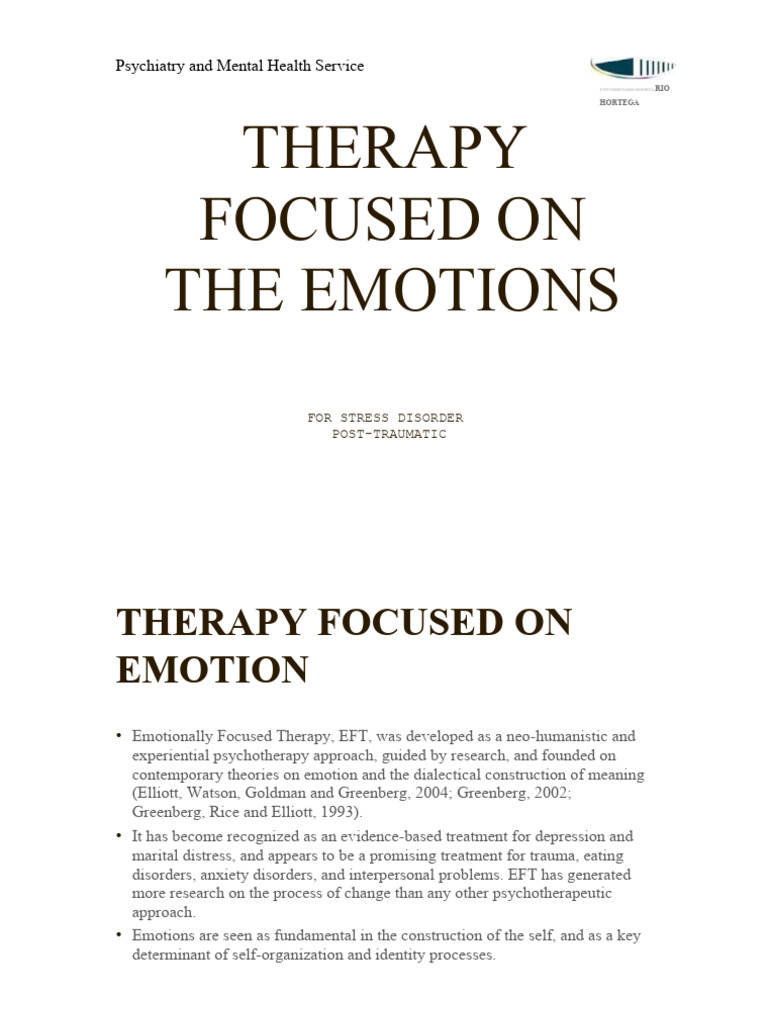 Emotionally Focused Therapy | PDF | Psychotherapy | Attachment Theory