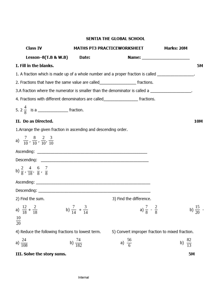 CH 8 Maths Pt3 Pws Grade 4 | PDF | Lexicology | Mathematical Concepts