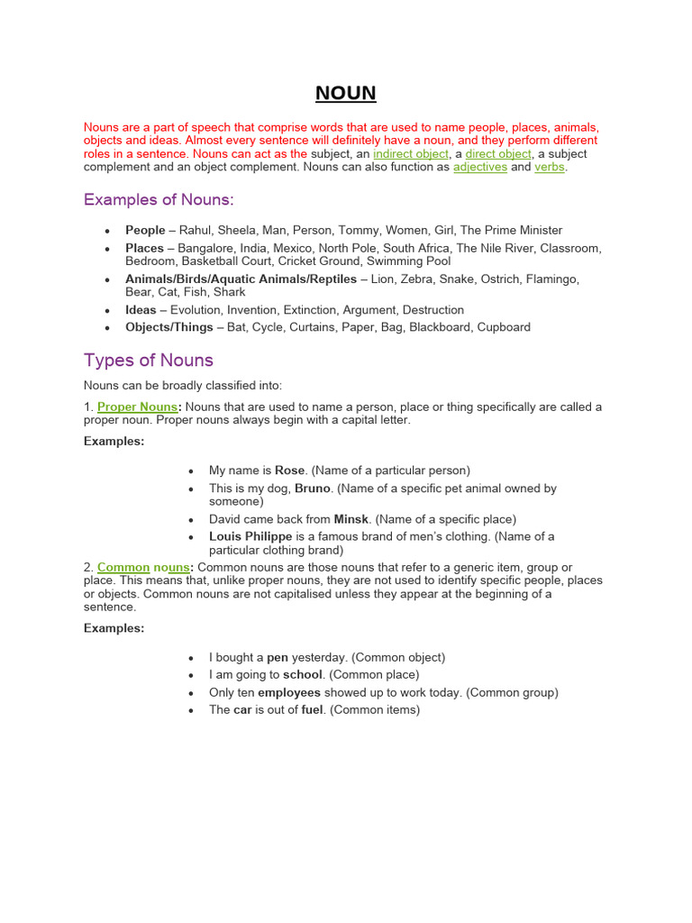 Noun | PDF | Noun | Adjective