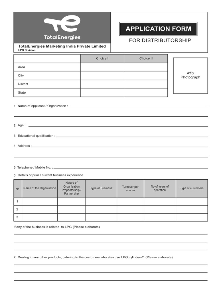 Packed Application Form | PDF | Liquefied Petroleum Gas | Economies