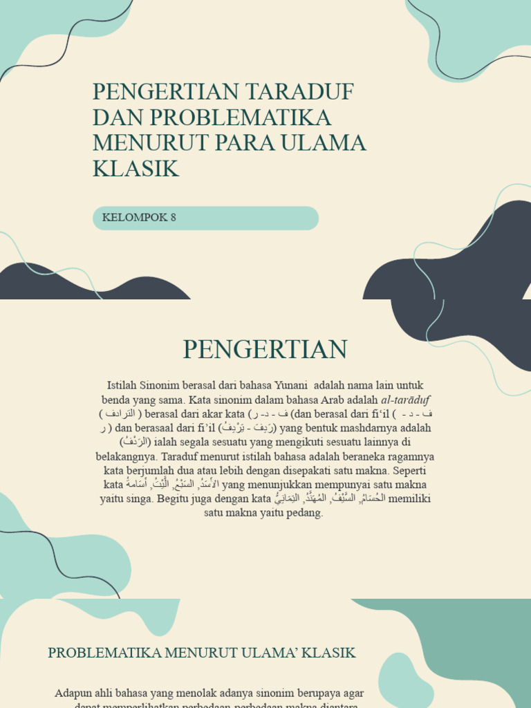 Problematika Sinonim dalam Bahasa Arab | PDF