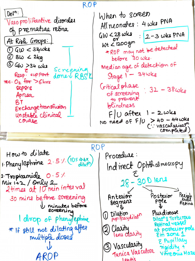 ROP Screening and Classification Guide | PDF
