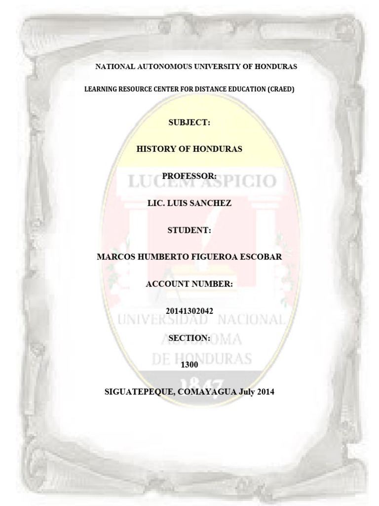 Historical Overview of Honduras | PDF | Spanish Colonization Of The ...
