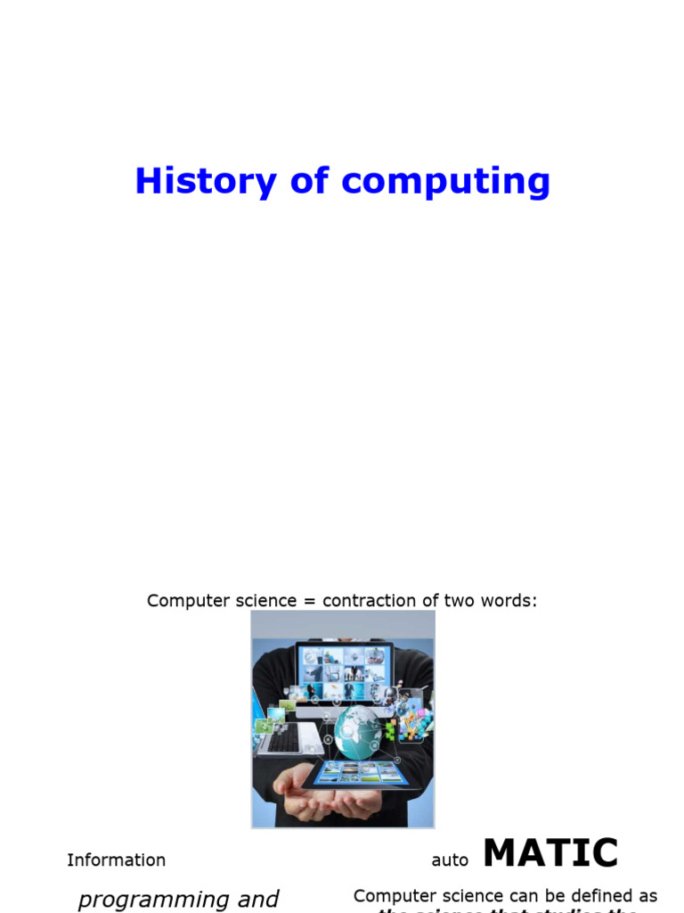 Computer History Power Point Presentation | PDF | Computing | Computer Science