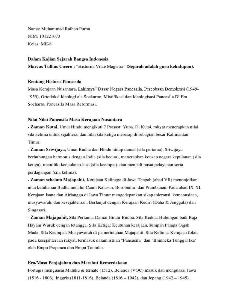 Muhammad Raihan Purba - Tugas Suery PTM 2 Pancasila Dalam Kajian ...