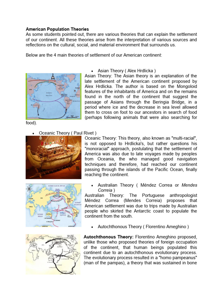 Theories of American Settlement Explained | PDF | Mesoamerica ...