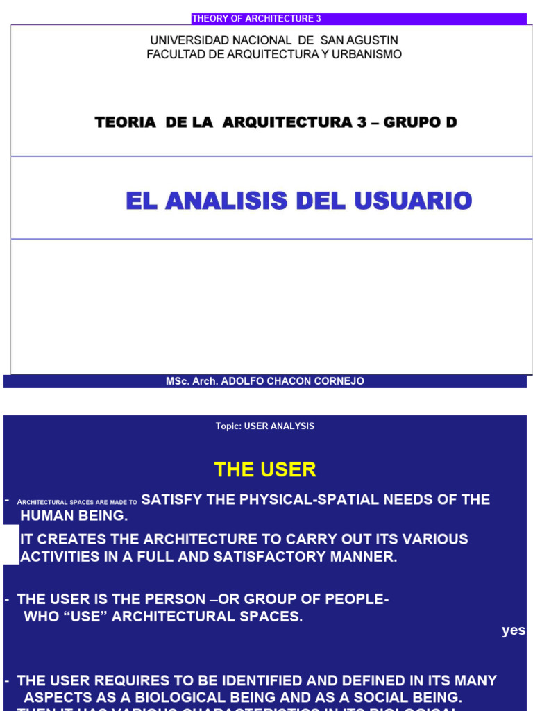 (3-A) User Analysis | PDF | Human Factors And Ergonomics | Anthropometry