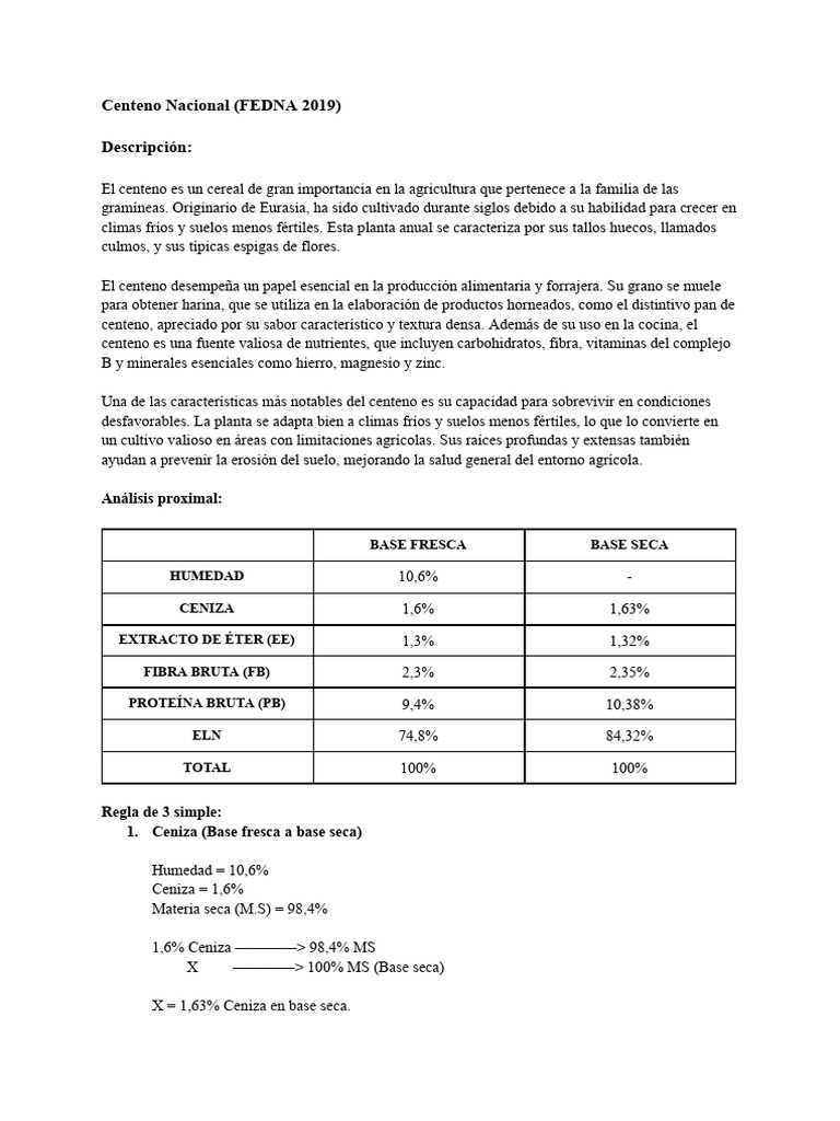 Importancia del Centeno en Agricultura | PDF | Fertilizante | Centeno