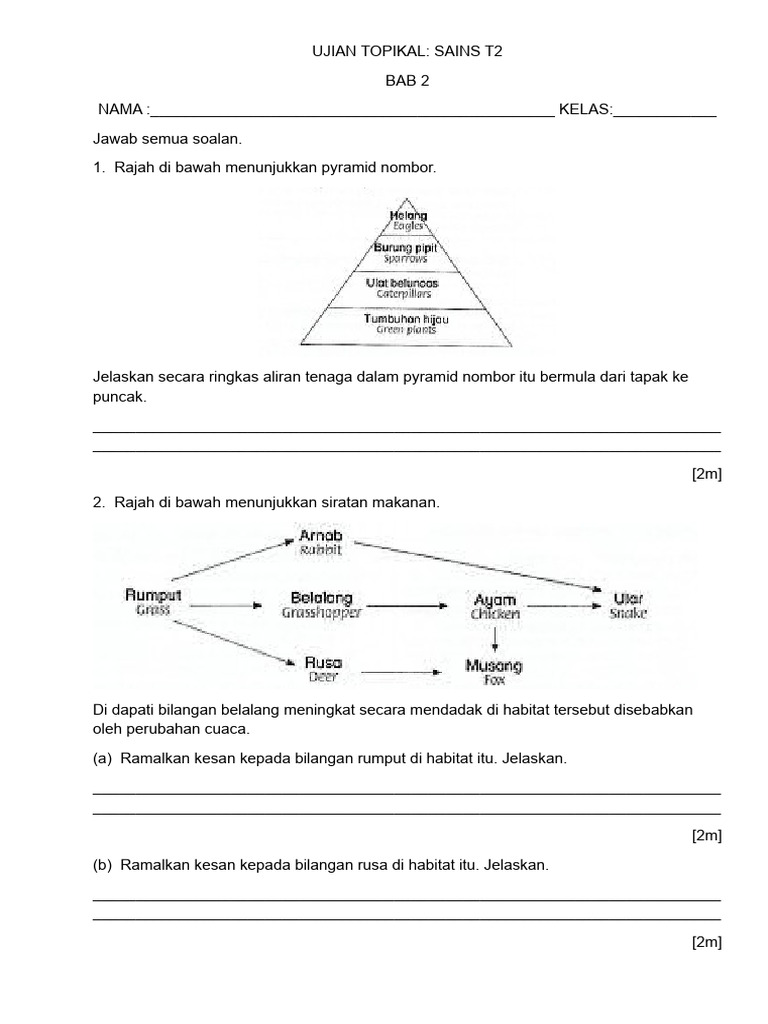 Ujian Topikal Bab 2 Sct2 | PDF